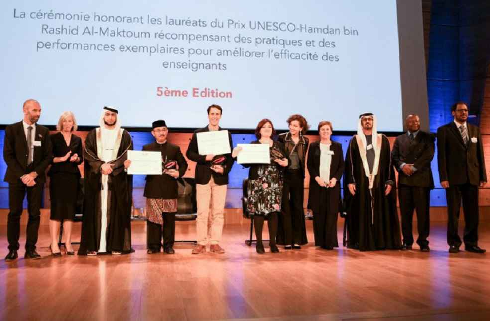 Hamdan Bin Rashid Al Maktoum - UNESCO Award winners honored at Paris ...