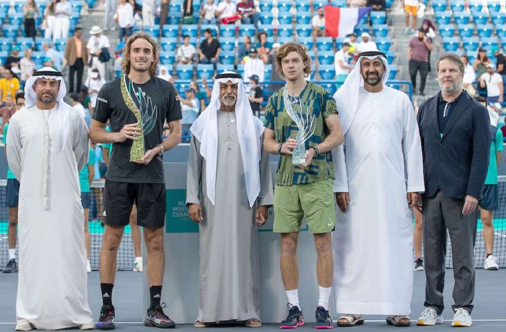 Stefanos Tsitsipas wins MWTC title by defeating Andrey Rublev - Emirati ...