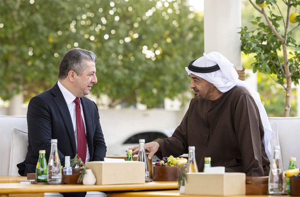 Sheikh Mohamed welcomes PM of Kurdistan Region